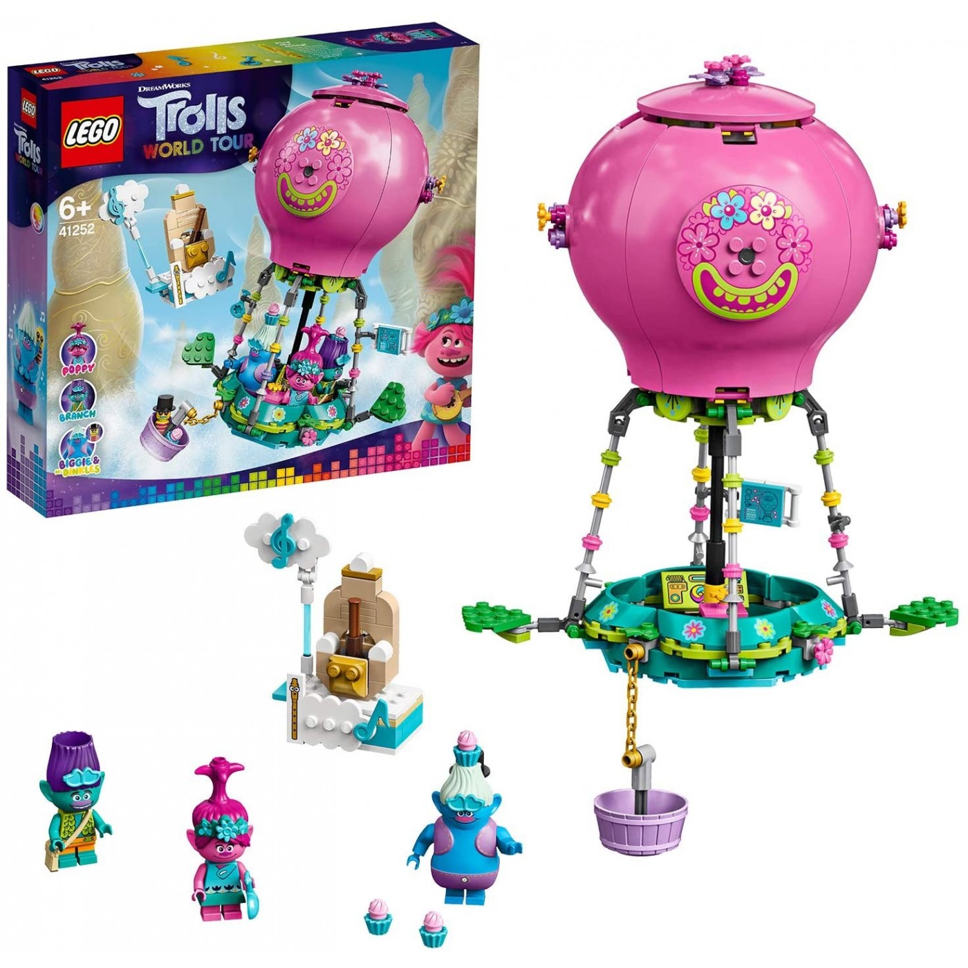 Lego Trolls World Tour Poppy Hot Air Balloon Adventure Playset With